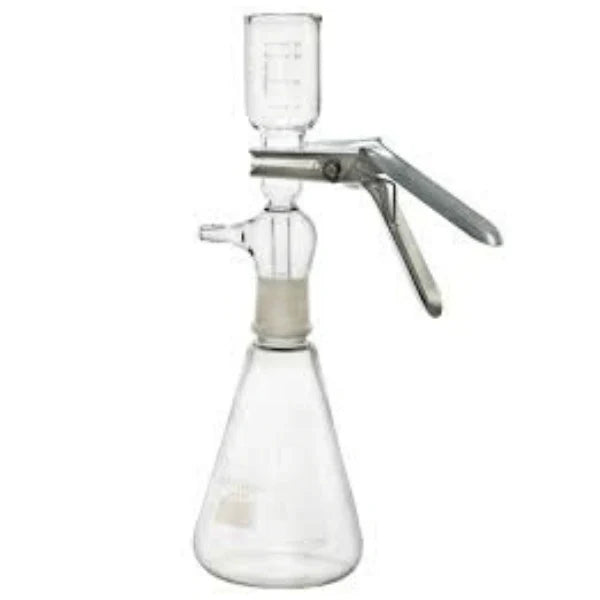 All Glass Filtration Assembly (includes 4 pieces: vacuum flask, glass ...
